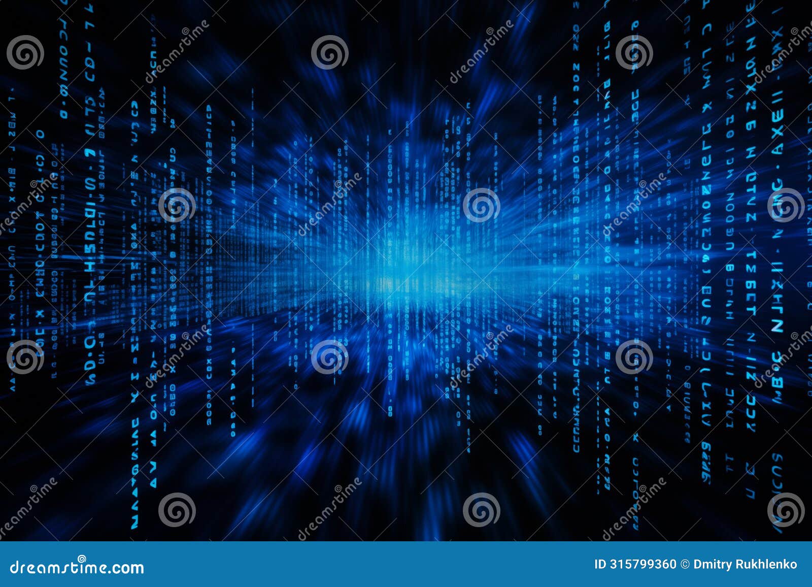 Dynamic Digital Data Stream - Abstract Computer Background Stock Photo ...
