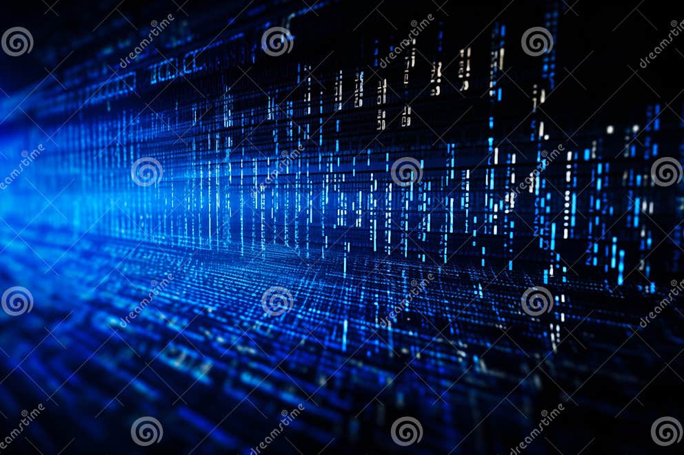 Dynamic Digital Data Stream - Abstract Computer Background Stock Photo ...