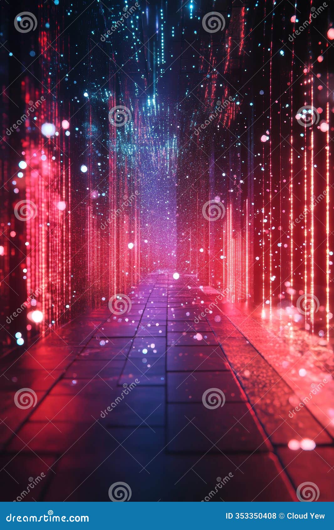 Dynamic Digital Flow Animation with Vibrant Colors and Realistic Light ...