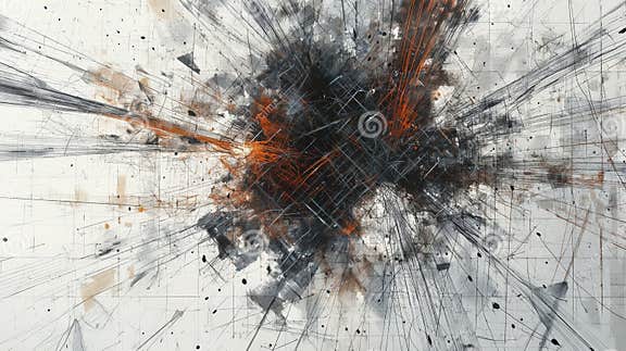 Dynamic Digital Grid Fragmentation Abstract Art Digital Space Creative ...