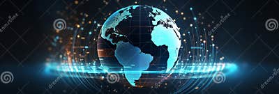 Dynamic Digital Infographic, Rotating Globe Graphs and Statistics, Real ...