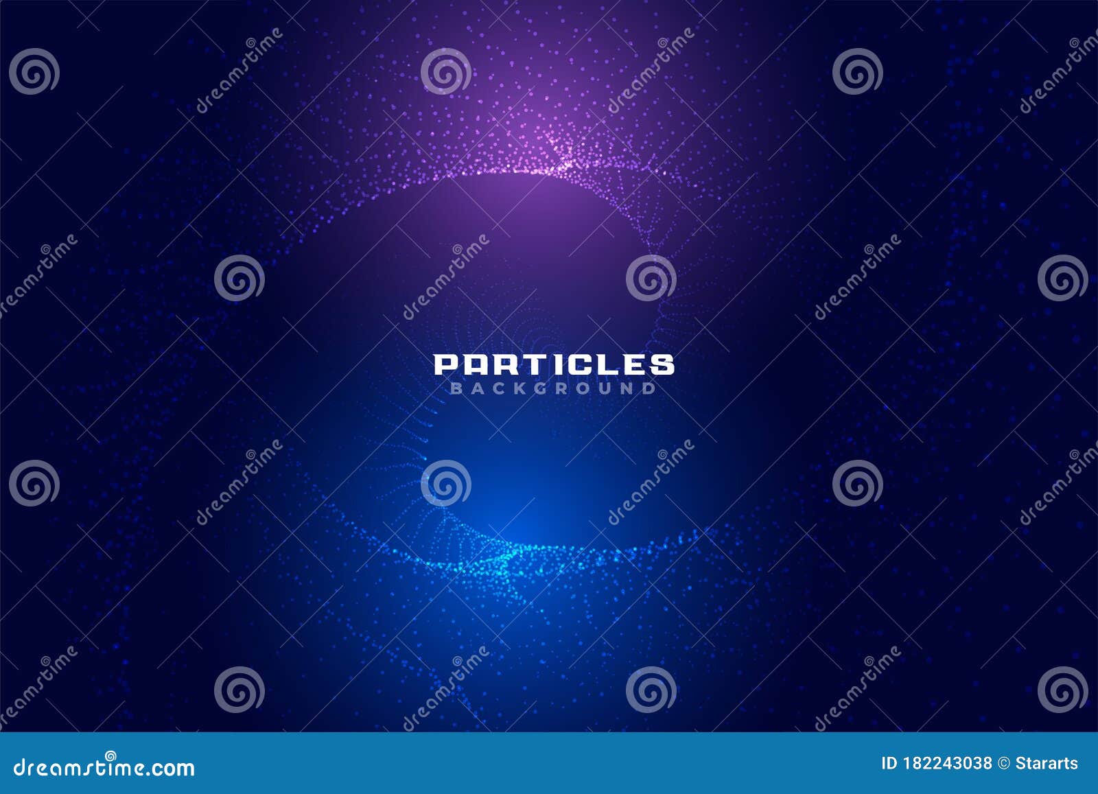 Dynamic Digital Particles Background in Purple and Blue Shade Stock ...