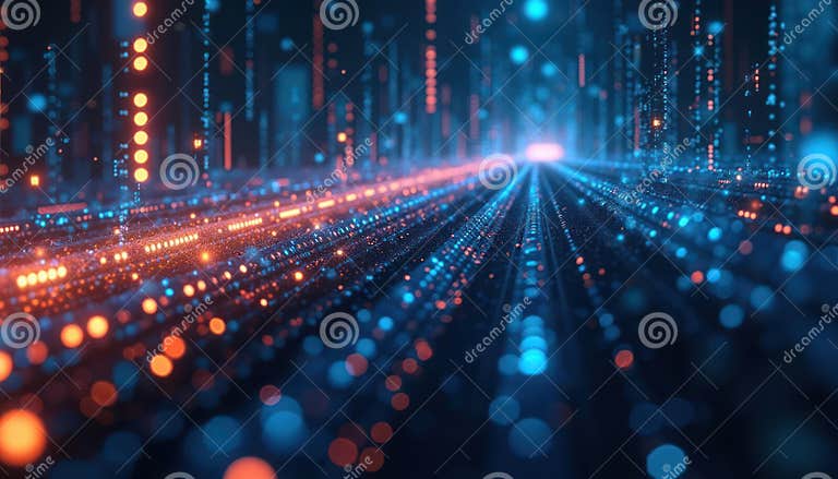 Dynamic Digital Tech Backdrop. Abstract Representation of Data ...