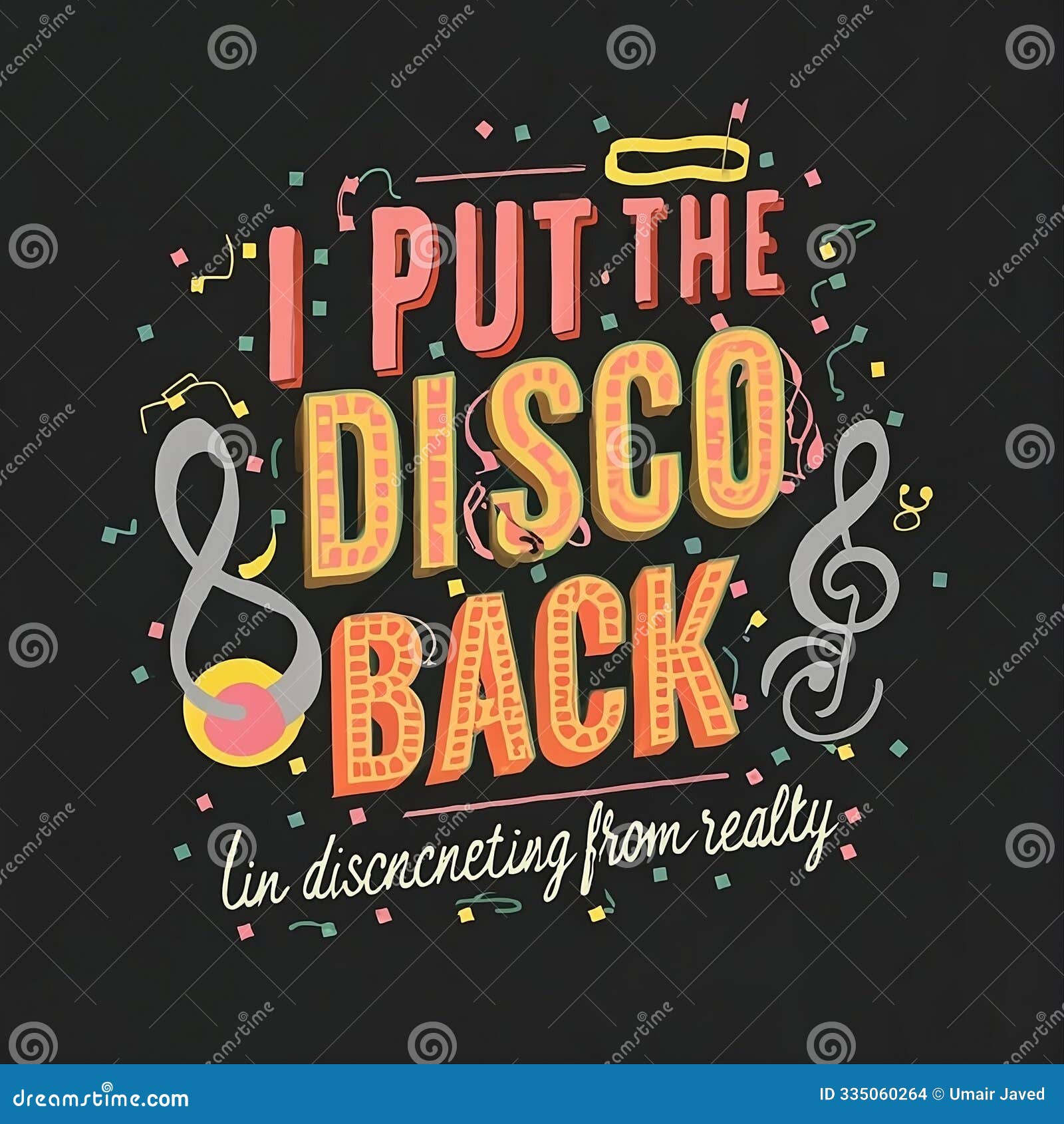 A Dynamic Disco Back Design Features Vibrant, Postcard Stock ...