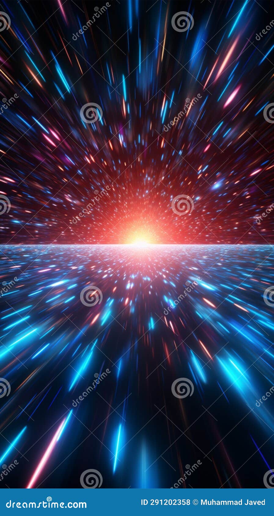 Dynamic Disco Background Featuring Shimmering Blue and Red Rays Stock ...