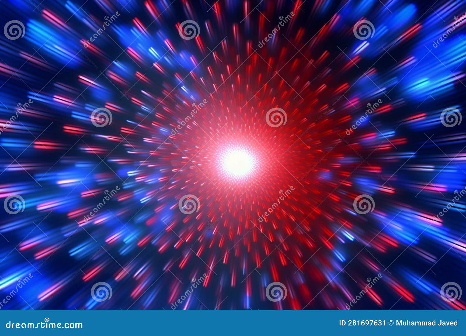 Dynamic Disco Background Featuring Shimmering Blue and Red Rays. Stock ...