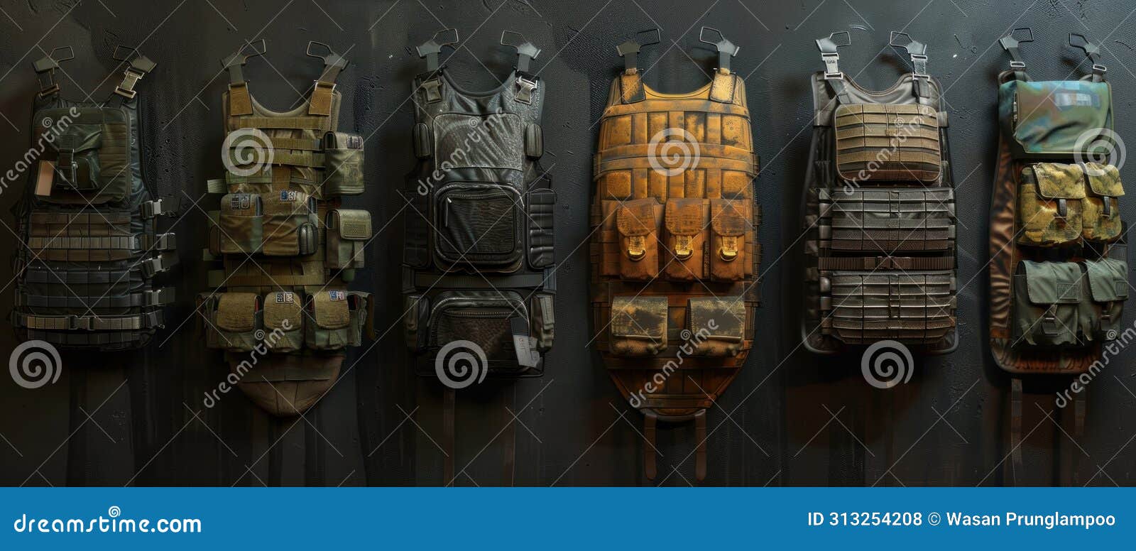 Dynamic Display of Bulletproof Vests through the Ages, Culminating in ...