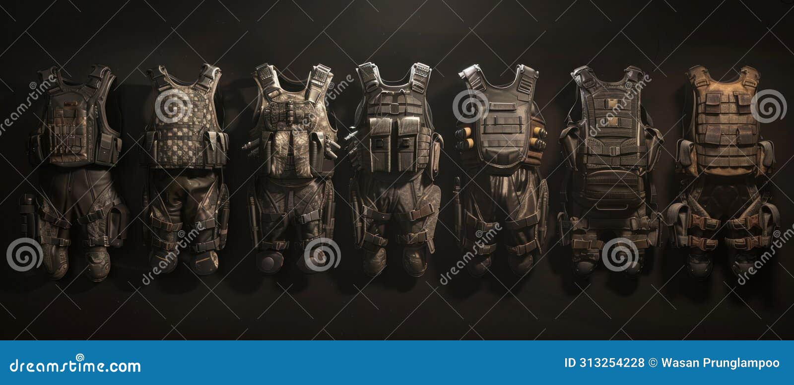 Dynamic Display of Bulletproof Vests through the Ages, Culminating in ...