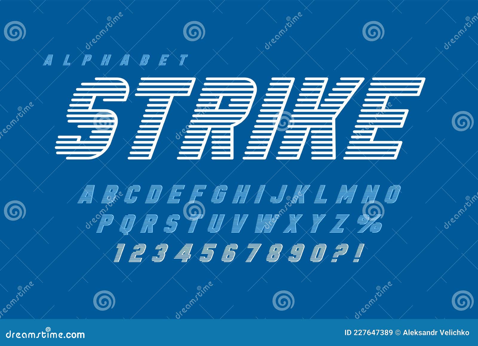 Dynamic Display Font Design, Alphabet, Letters And Numbers Vector ...