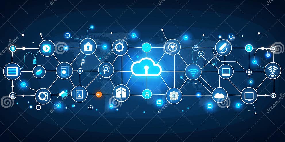 Innovative Network of Interconnected Devices Showcasing Global ...