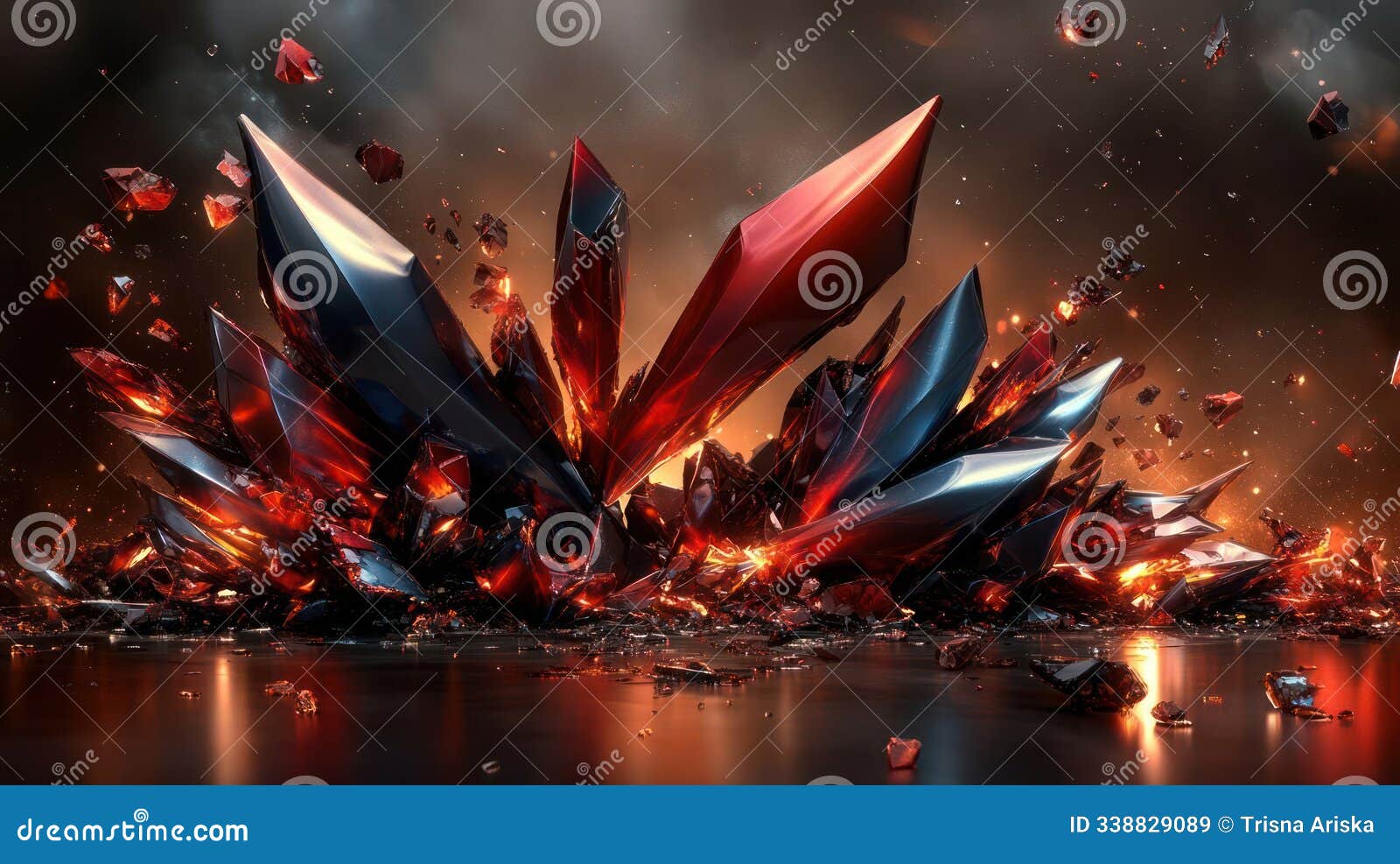 A Dynamic Display of Sharp, Crystalline Structures with a Fiery ...