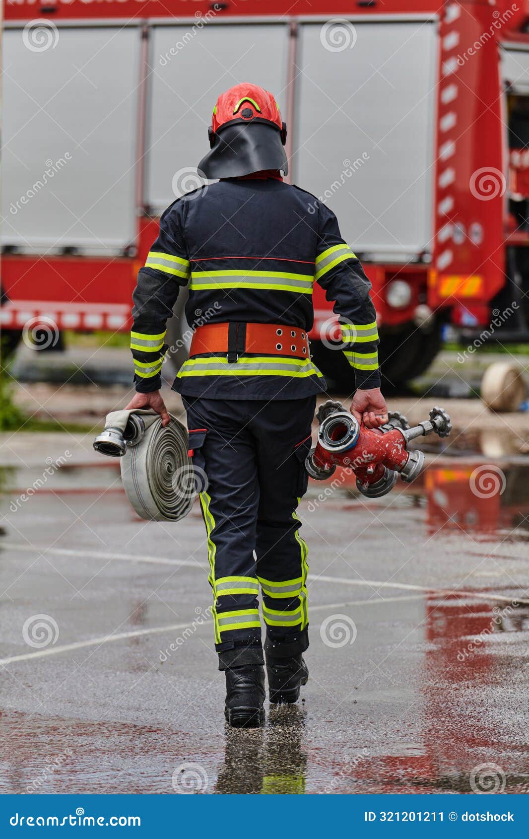 In a Dynamic Display of Synchronized Teamwork, Firefighters Hustle To ...