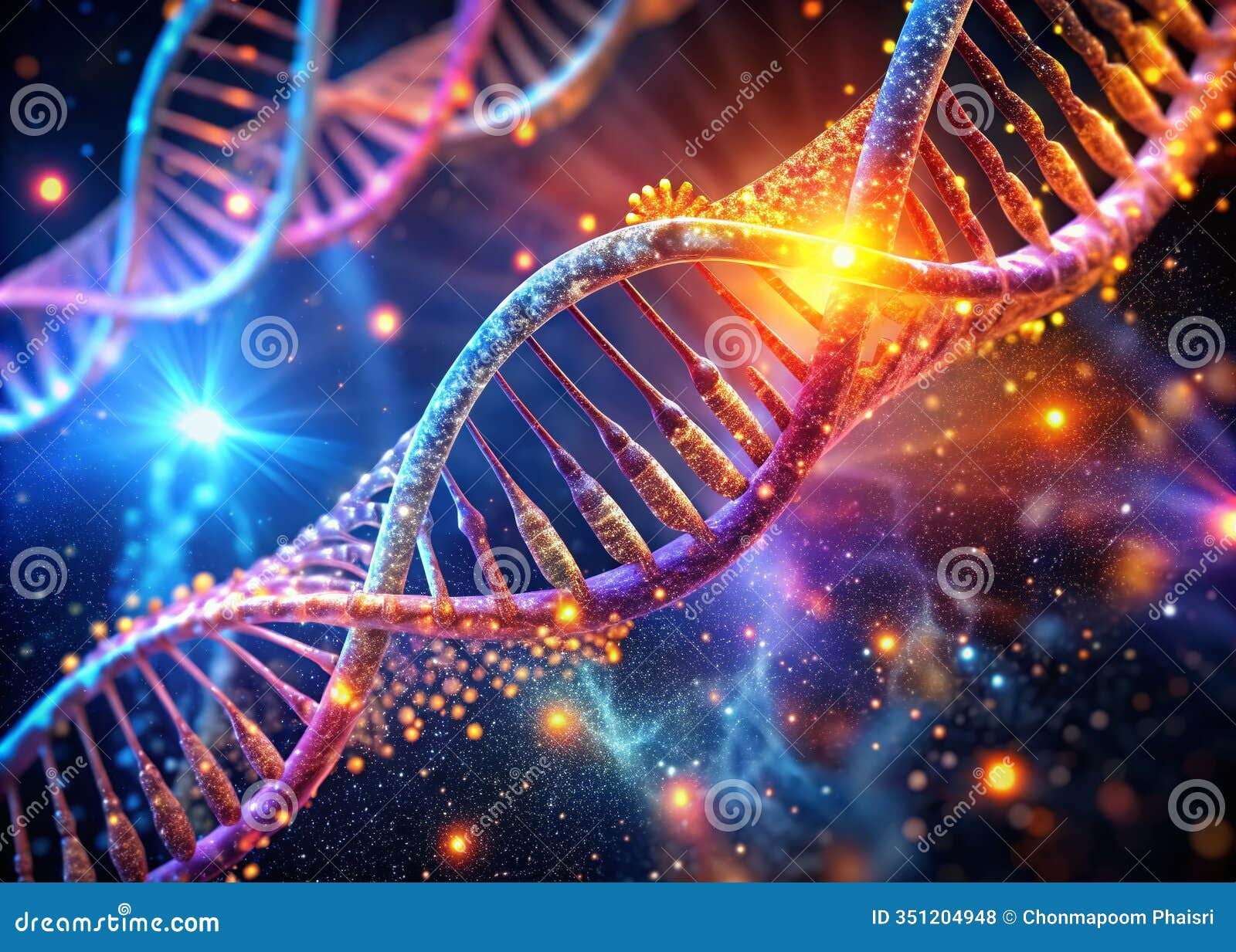 Dynamic DNA Strand Animation Stunning Aerial Photography for Scientific ...