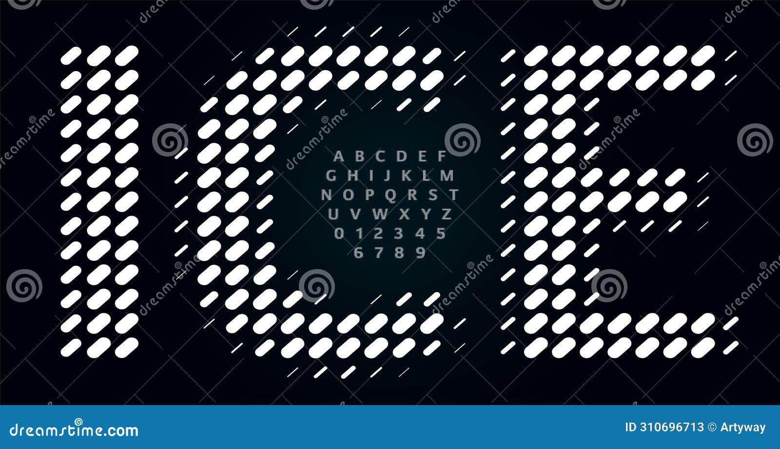 Dynamic Dotted Alphabet, Rain Hail Inspired Font With Perforated Oval ...
