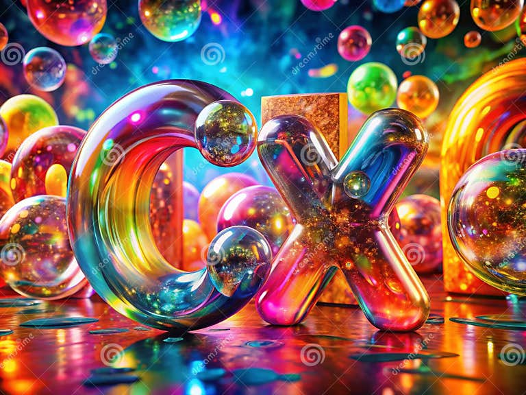 Dynamic Double Exposure Design Vibrant 3D Bubble Letters with ...