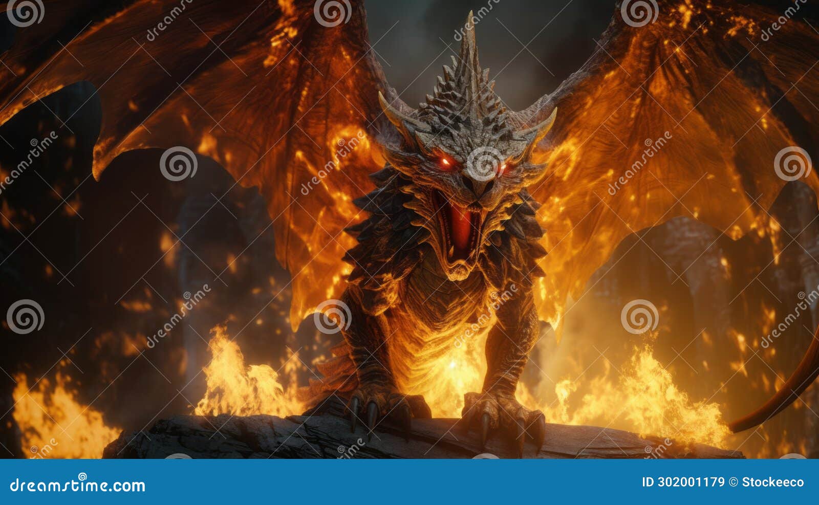 Dynamic Dragon Sword Drawing In Dark Silver Style Stock Photography ...