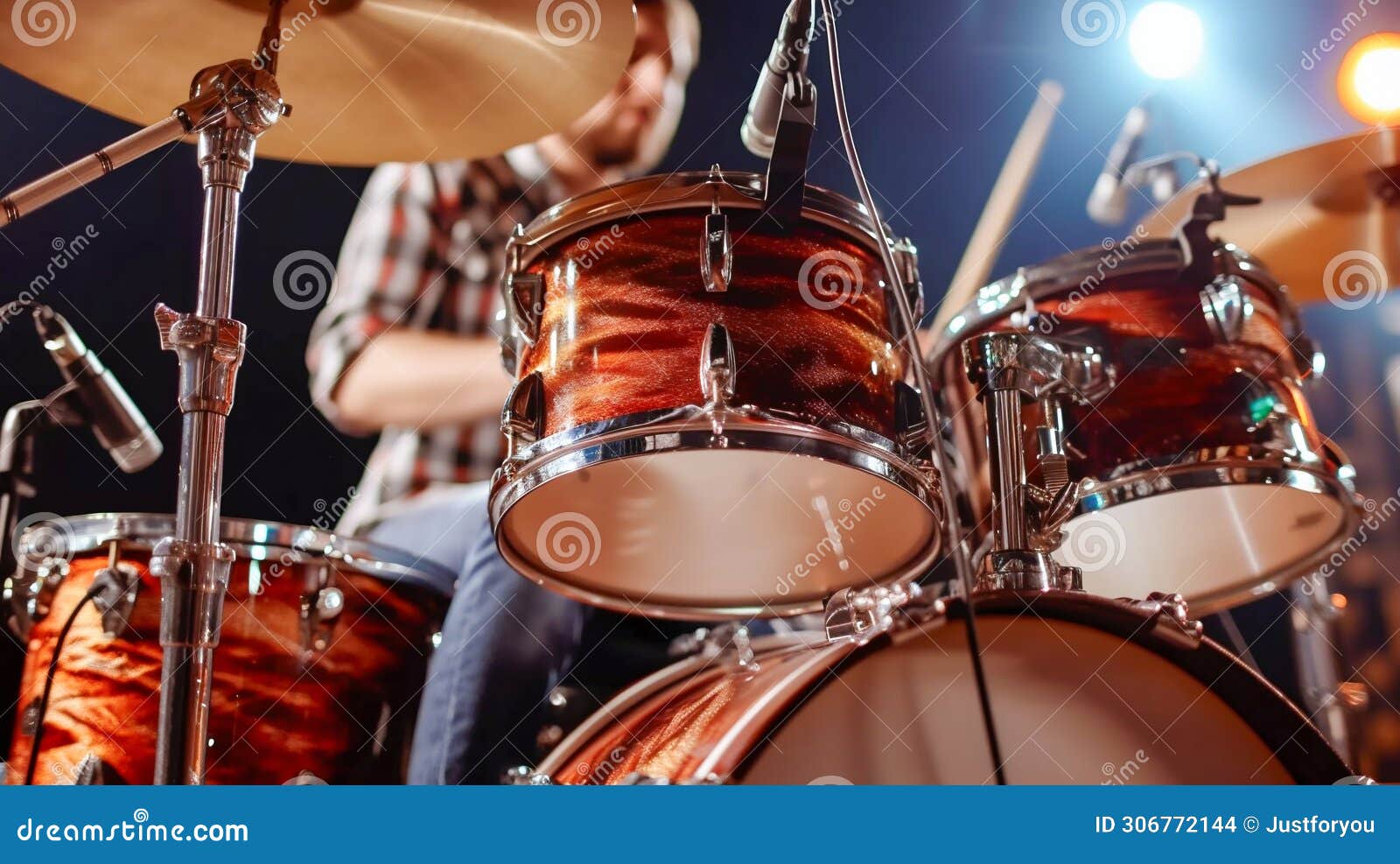 Dynamic Drumming Session in Action. Generative Ai Stock Illustration ...