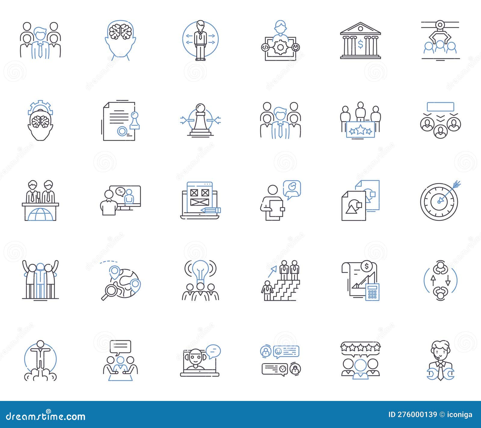 Dynamic Duo Line Icons Collection. Powerful, Lyrical, Harmonious ...