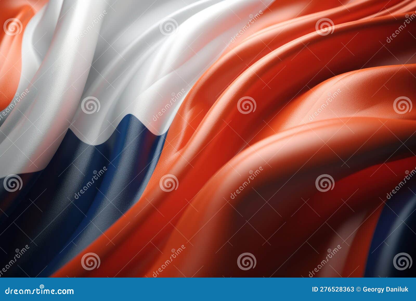Modern Minimalist 3D Render of Netherlands Flag in Twisted Waves on ...