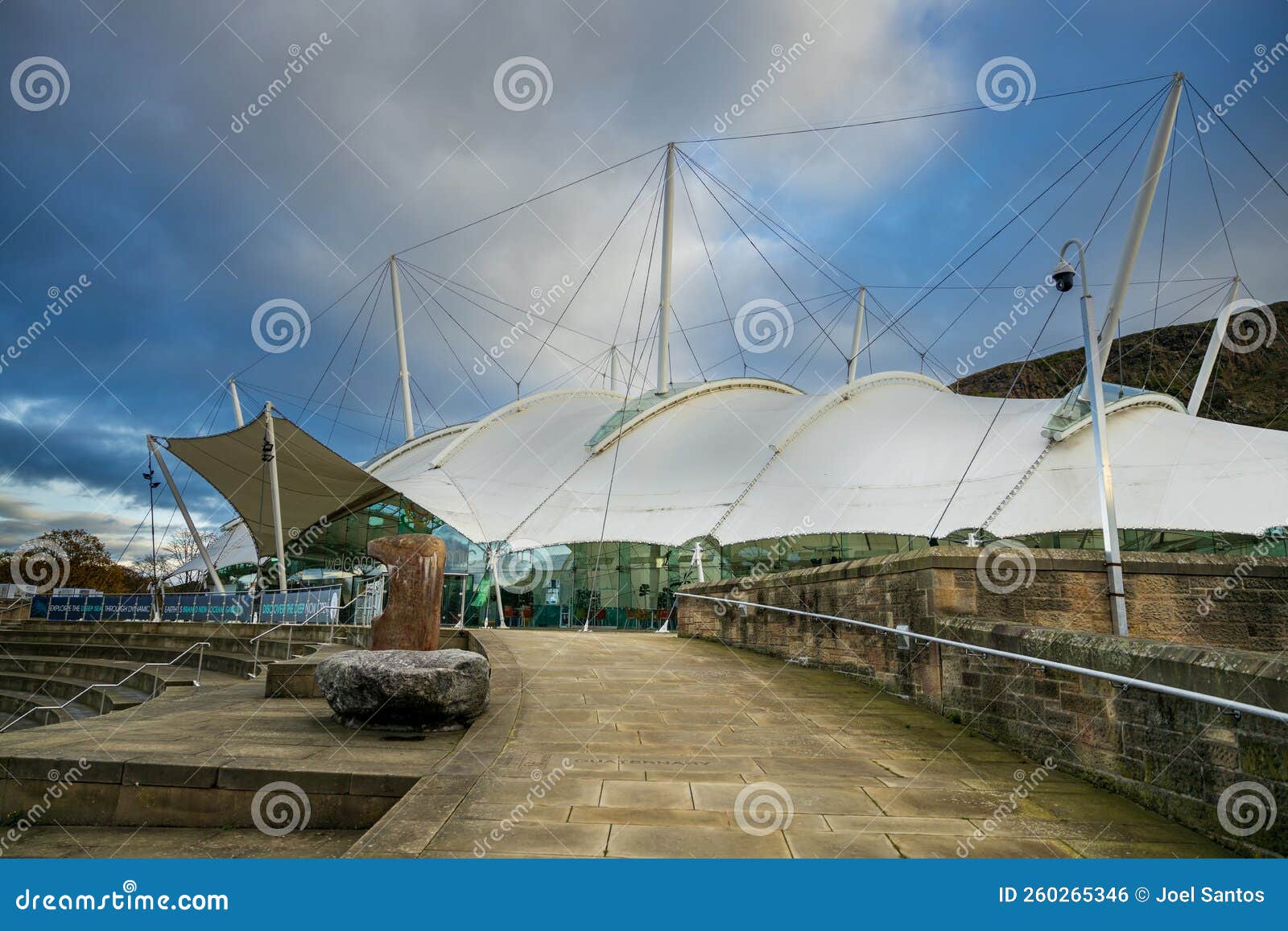 Dynamic Earth Museum in Scotland after the Rain Editorial Photo - Image ...