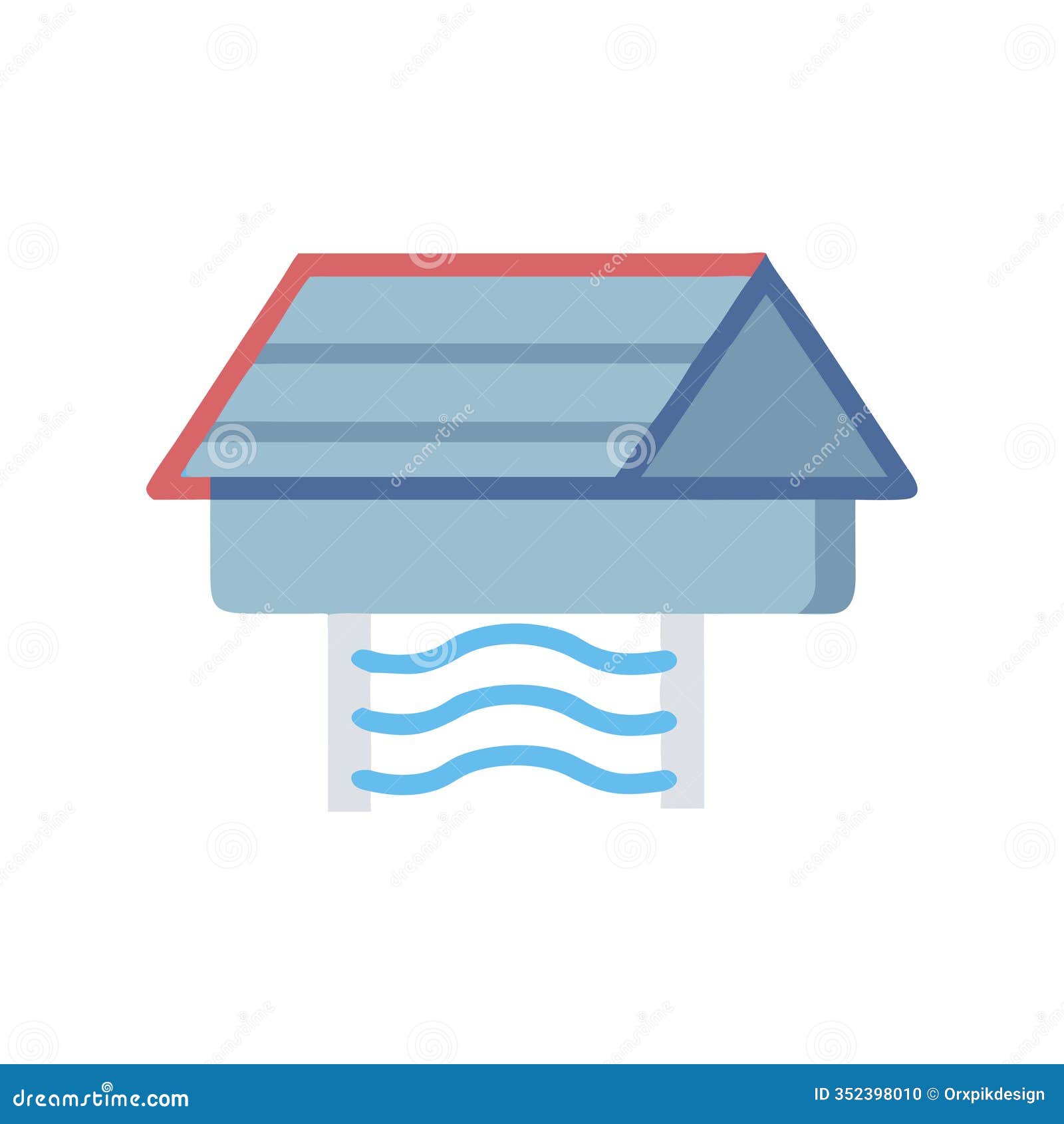 Dynamic Eave Vent Icon for Roof Ventilation Stock Vector - Illustration ...