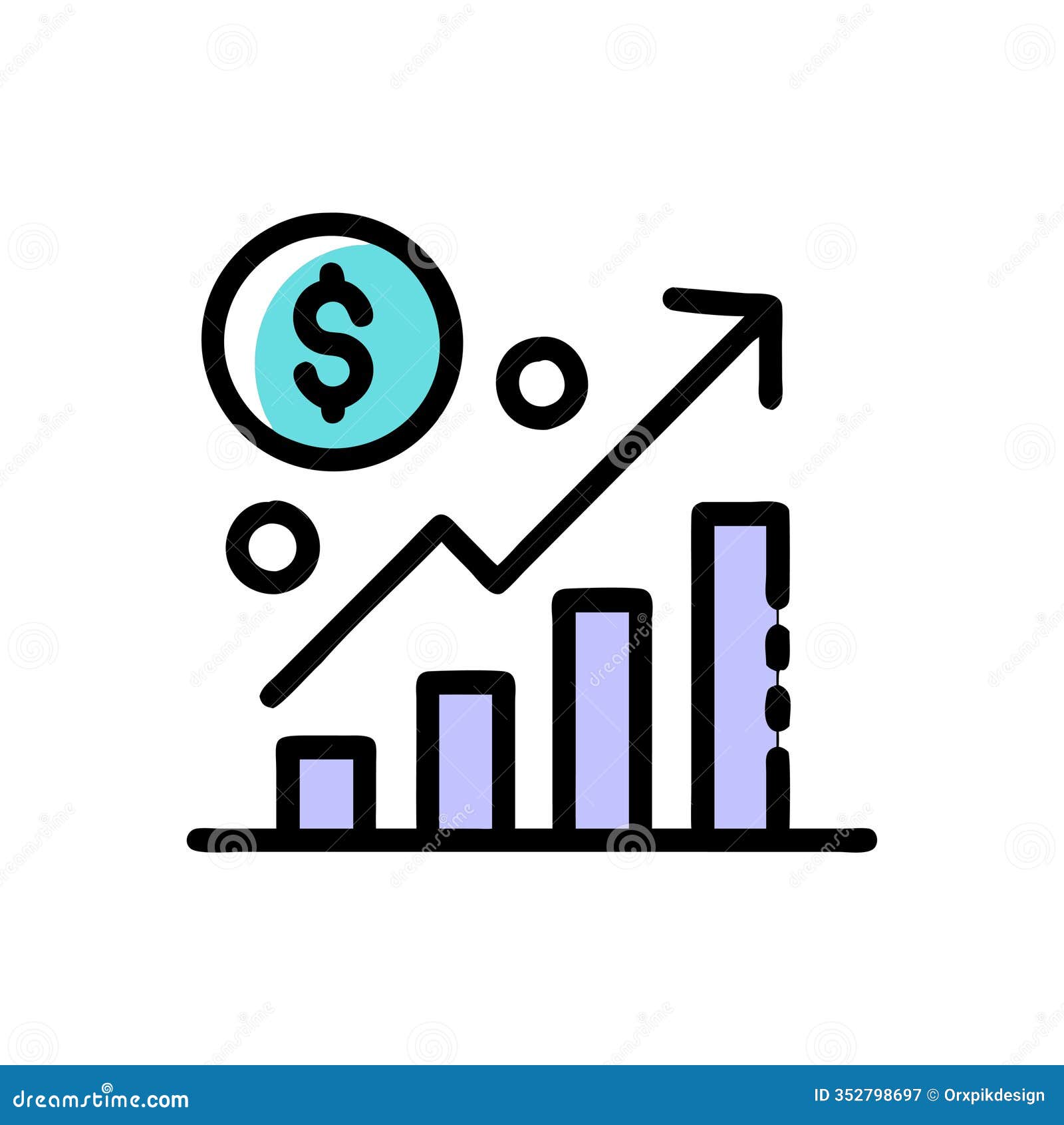 Dynamic Economic Growth Rate Icon Stock Vector - Illustration of ...