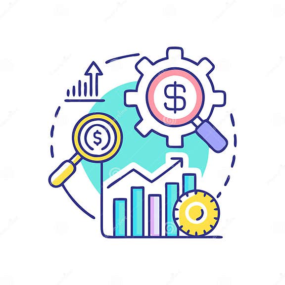 Dynamic Economic Performance Analysis Icon Stock Vector - Illustration ...