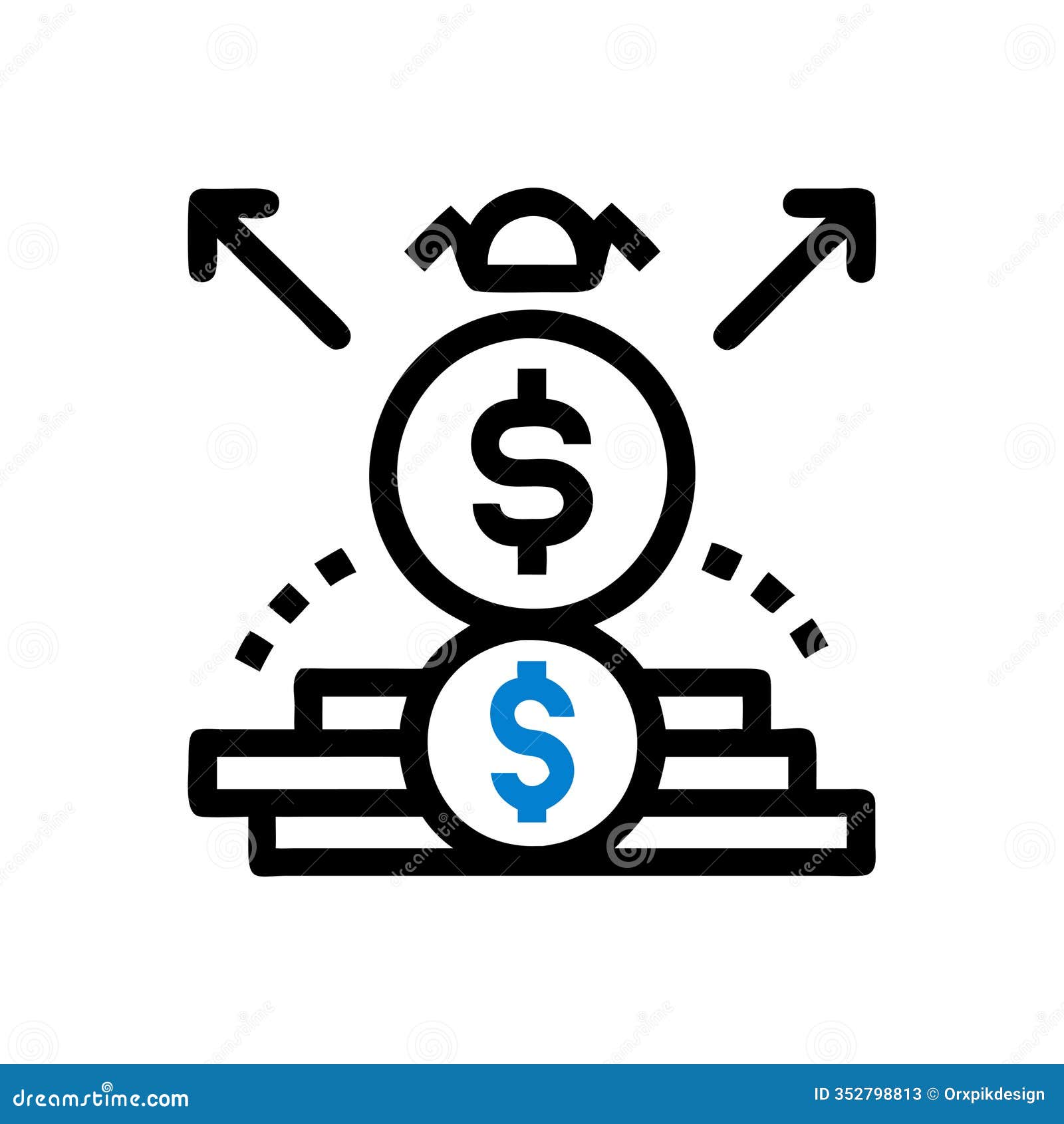 Dynamic Economic Stability Icon Stock Vector - Illustration of ...