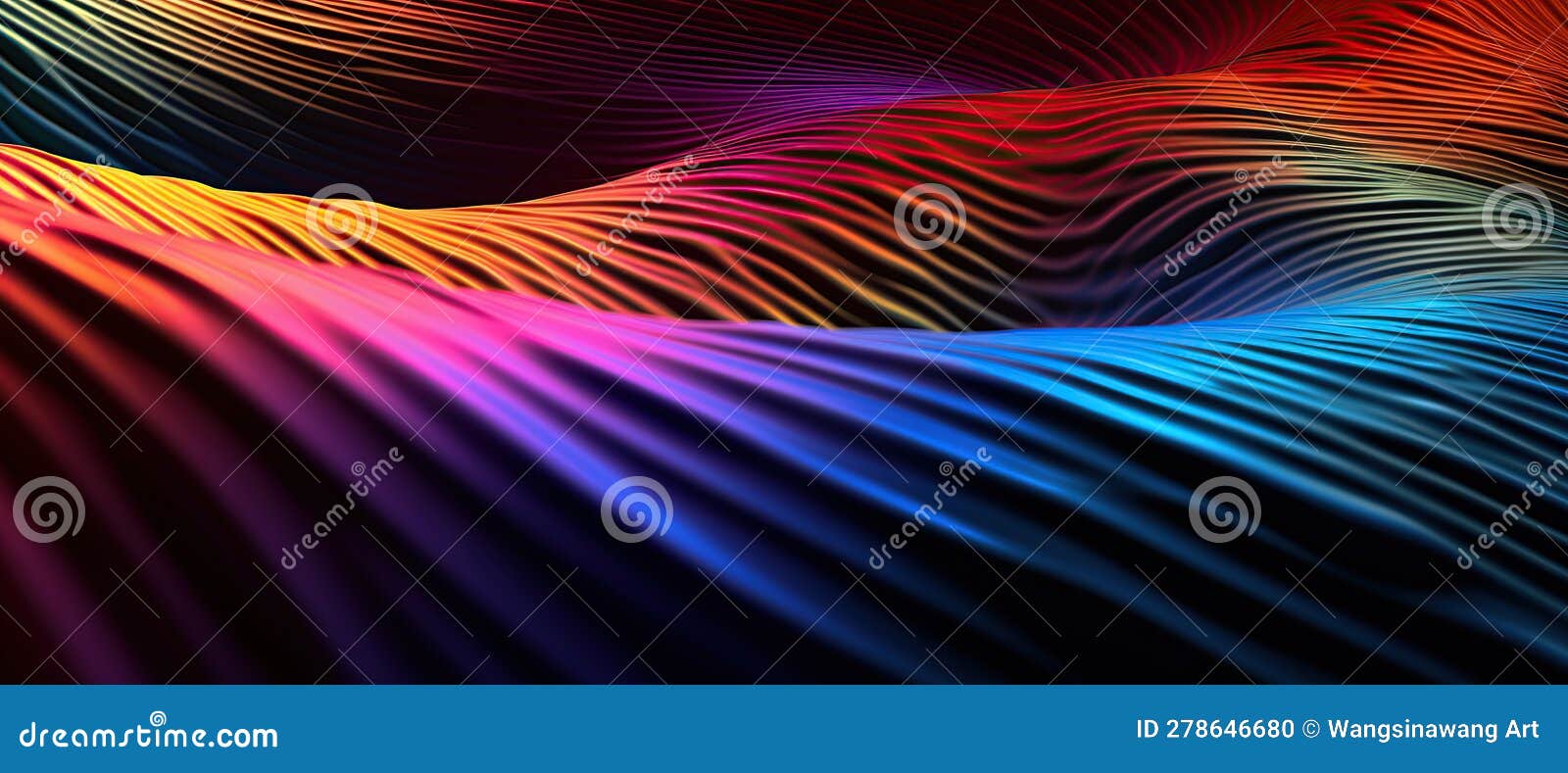 Dynamic Effect Curves Beam Stream Stripes AI Generated Image Stock ...