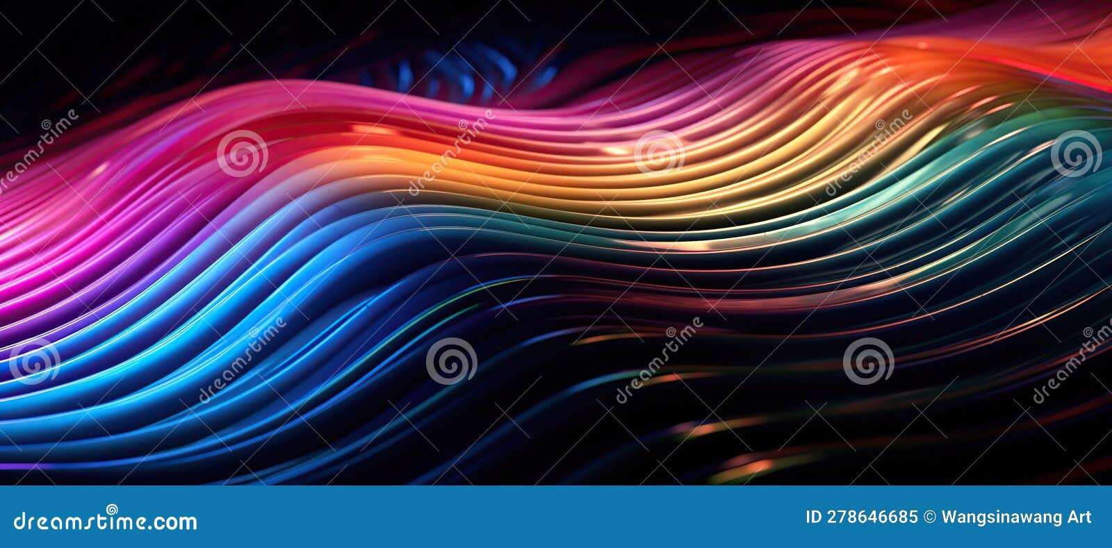 Dynamic Effect Curves Beam Stream Stripes AI Generated Image Stock ...