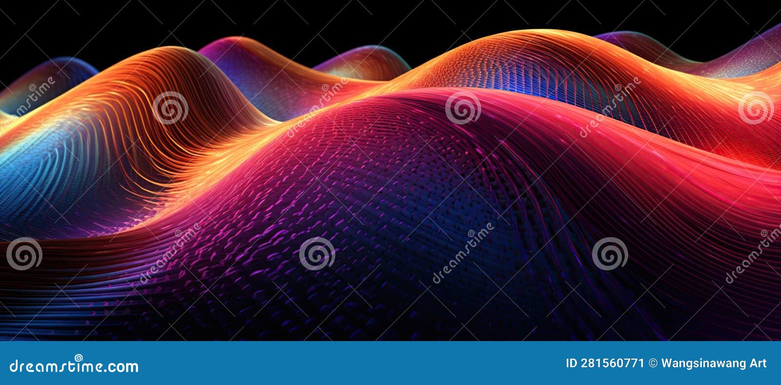 Dynamic Effect Curves Beam Stream Stripes AI Generated Image Stock ...