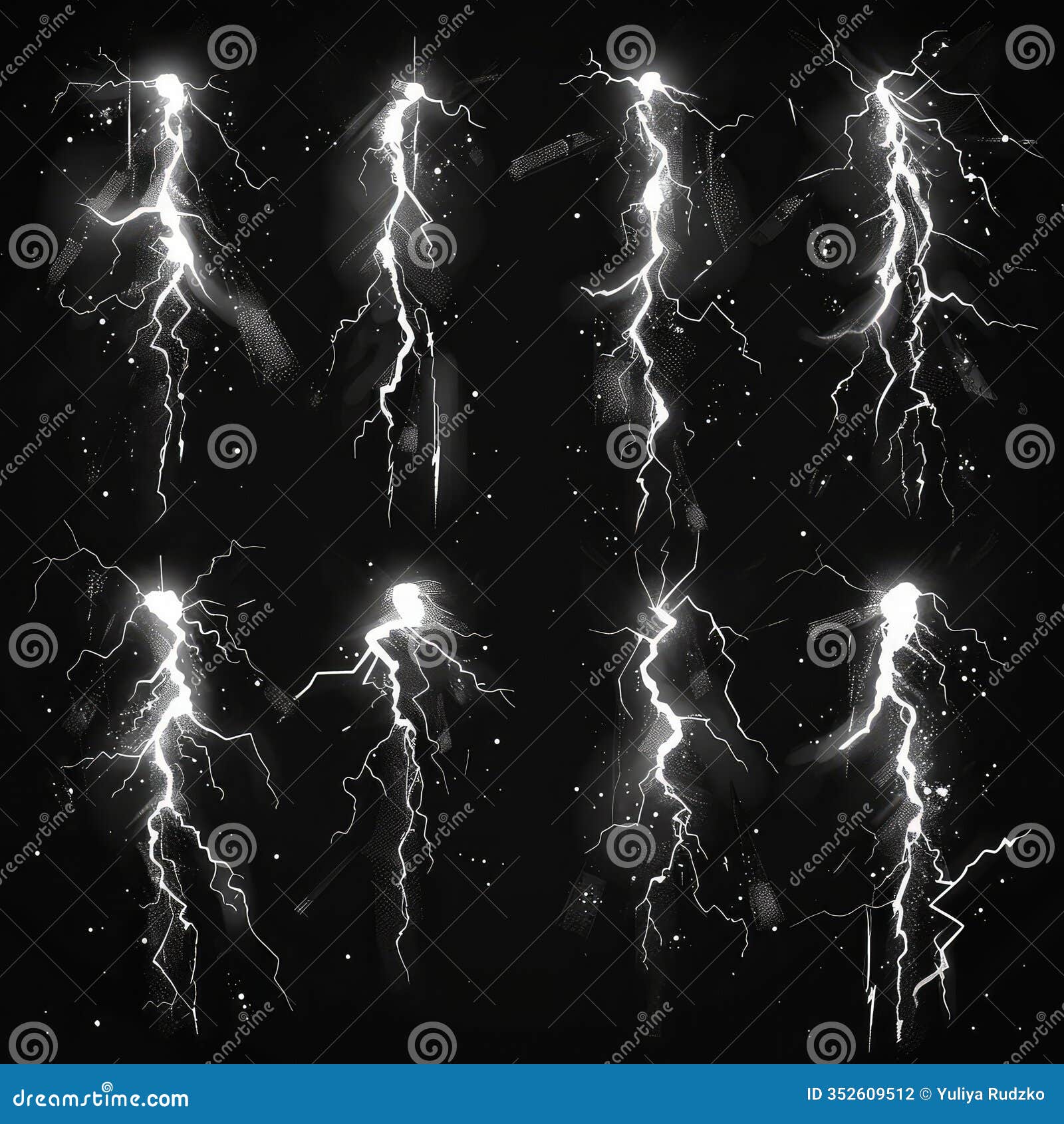 An Animation Sprite Sheet With A Realistic Purple Electric Eruption At ...