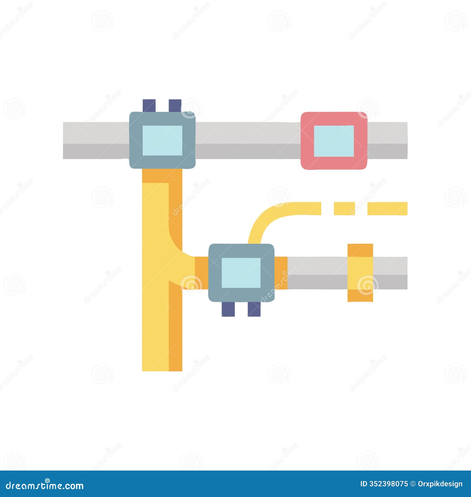 Dynamic Electrical Conduit Icon for Installation Efficiency Stock ...