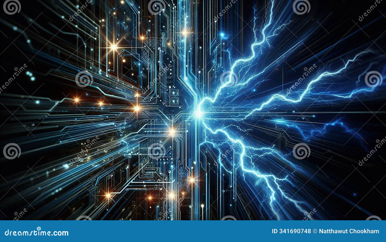 Dynamic Electrical System Background Design Stock Illustration ...