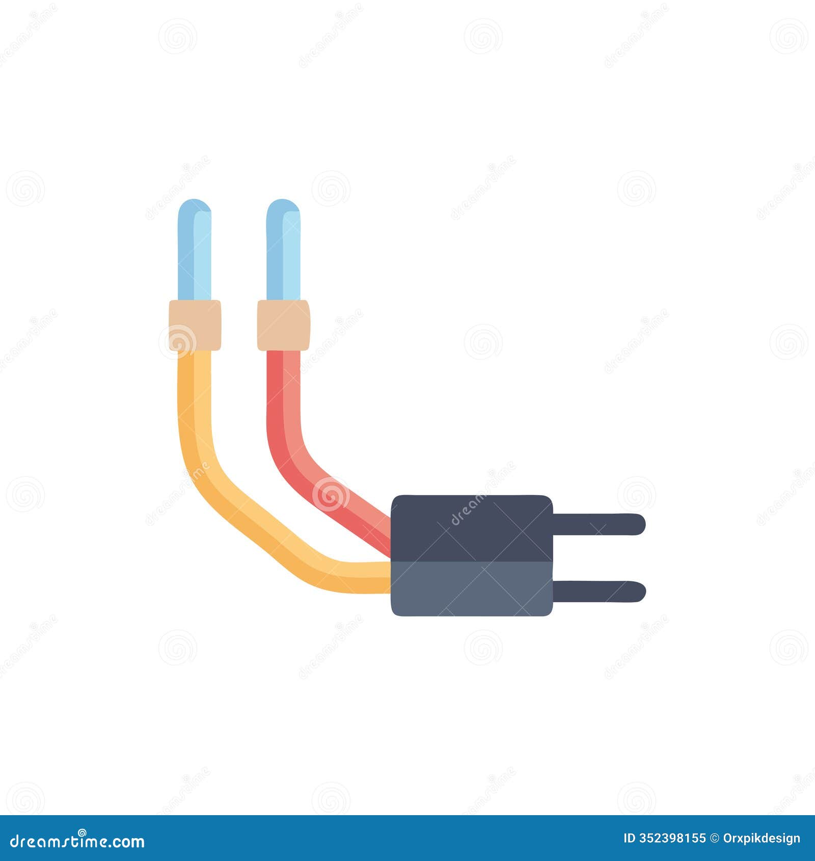 Electrical Wire Bold Black Silhouette Icon Isolated On White. Cable ...