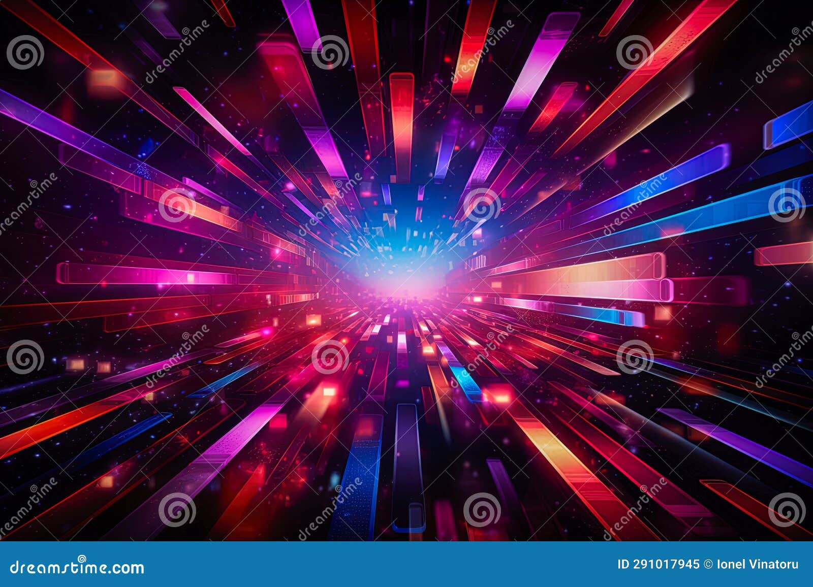 Dynamic And Electrifying Scene Futuristic In A Neon Color Palette ...