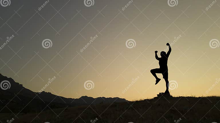 Dynamic, Energetic, Enthusiastic and Active Human Silhouette Stock ...