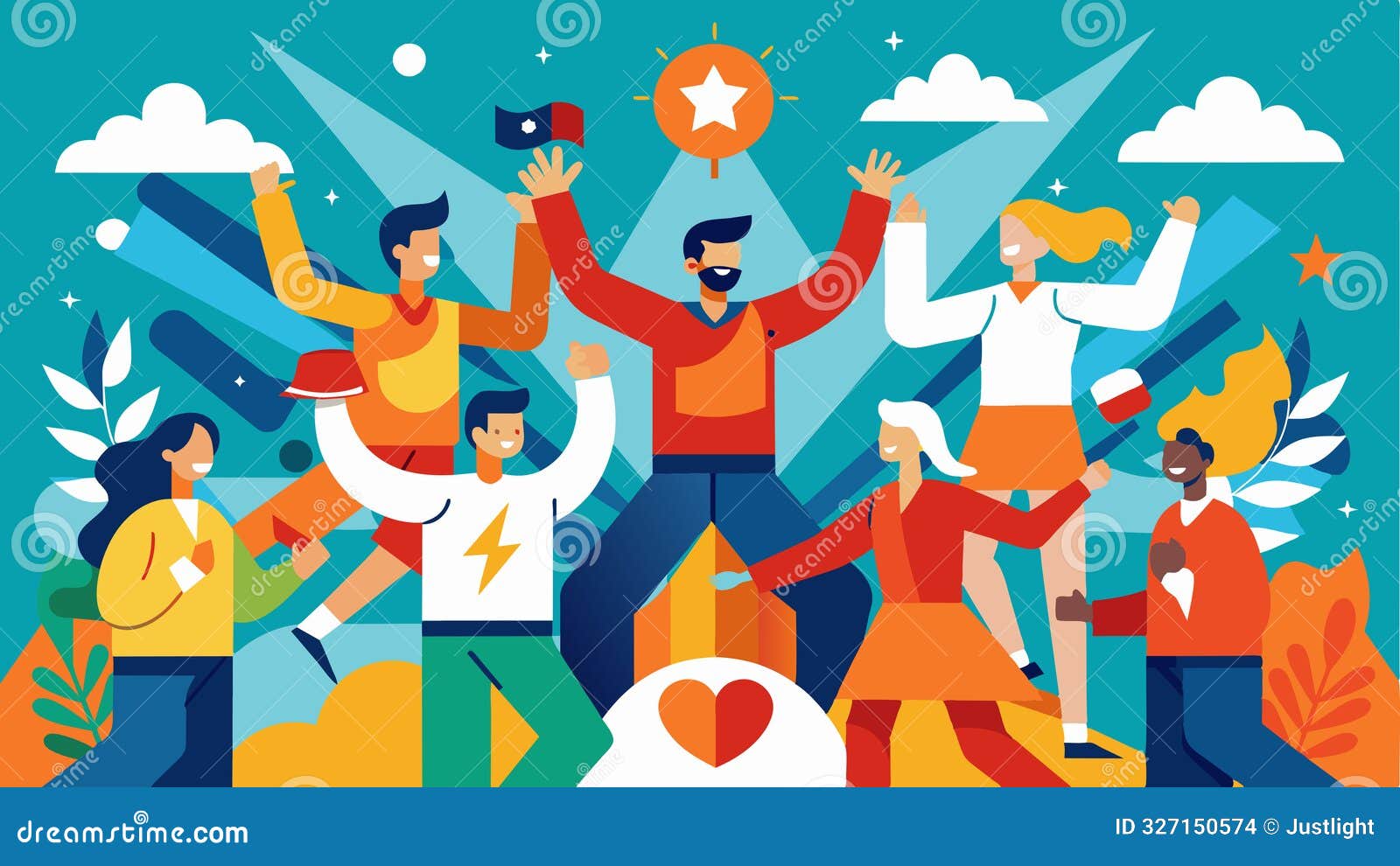 A Dynamic and Energetic Mural Depicting the Values of Teamwork and ...