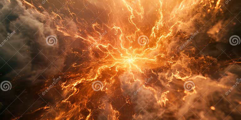 Dynamic Energy Fields Emanating from a Central Source, Symbolizing the ...