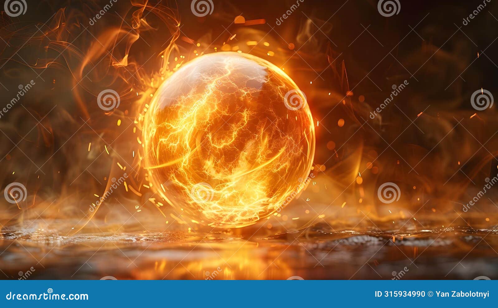 Dynamic Energy Orb with Surging Power Bursting within a Sphere Vibrant ...