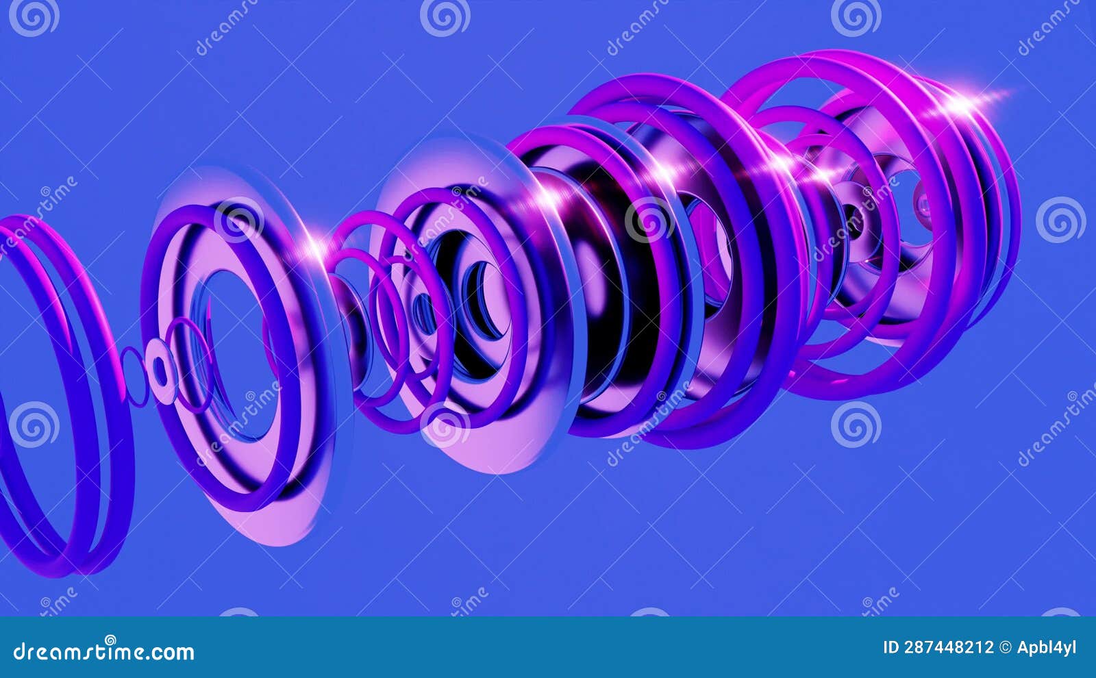 Dynamic Equalizer in the Form of Purple Disks on Blue Background ...