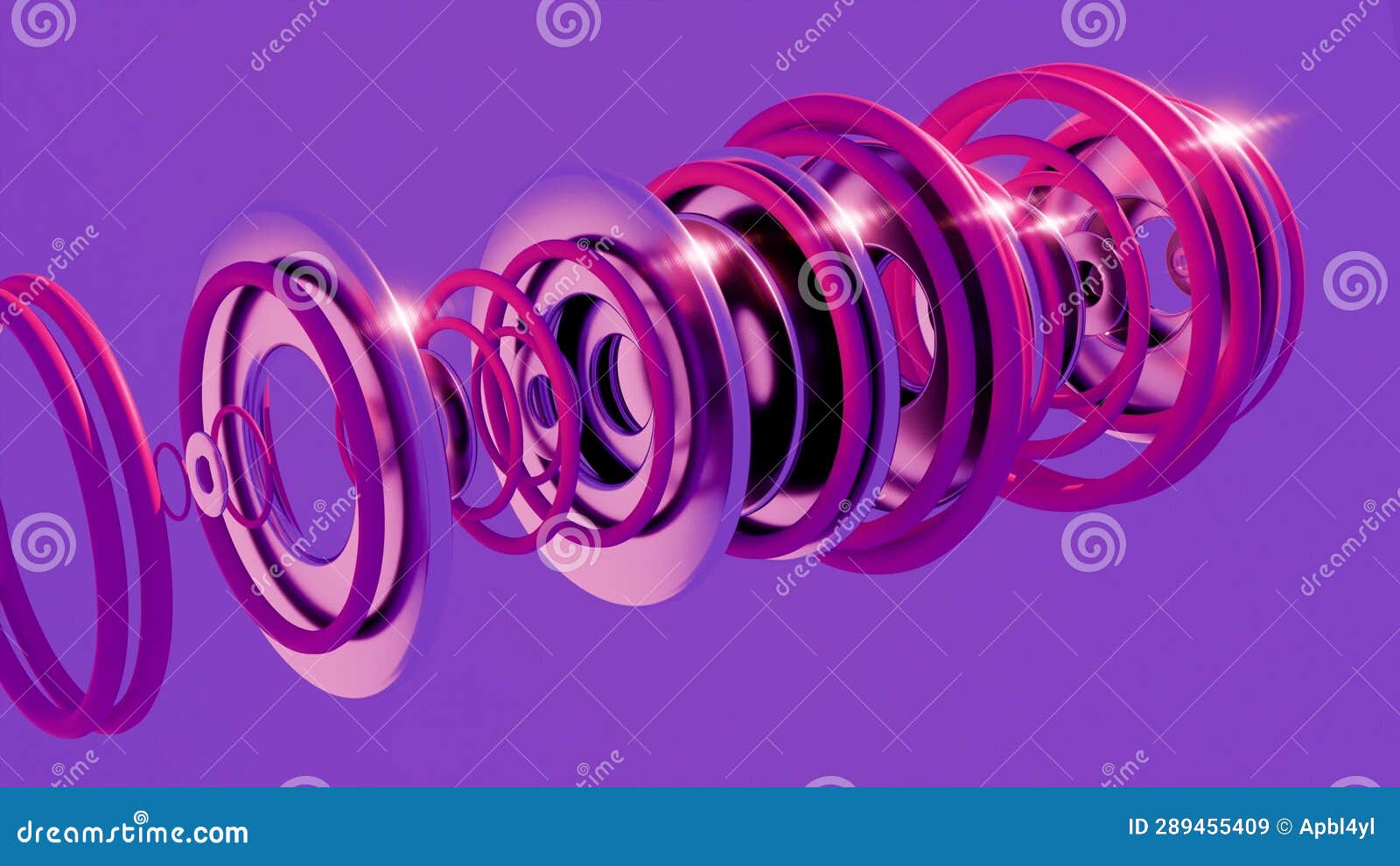 Dynamic Equalizer in the Form of Purple Disks on Blue Background ...
