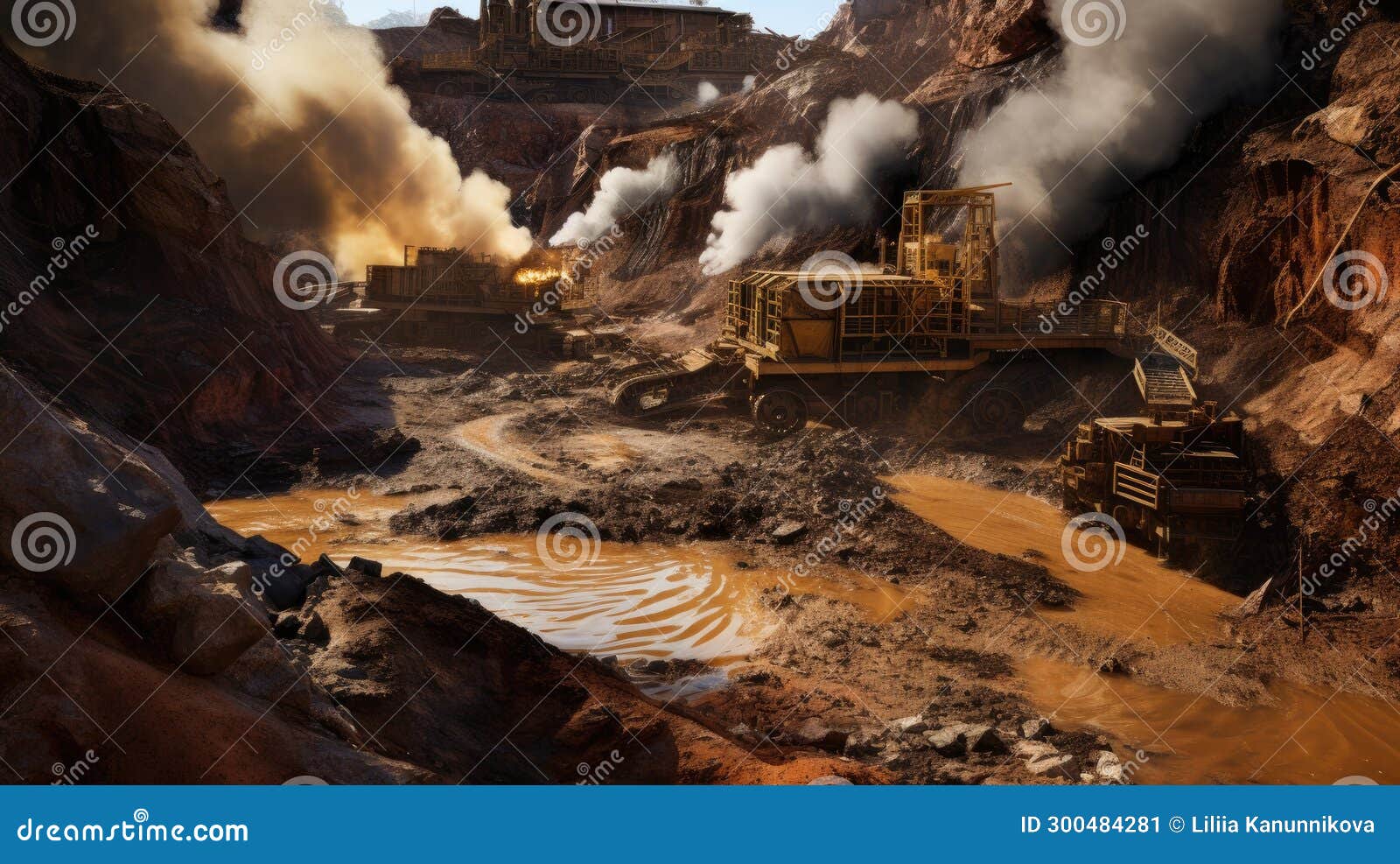 The Dynamic Essence of Open-pit Mining Showcasing Explosive Works, To ...