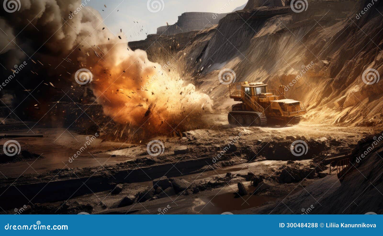 The Dynamic Essence of Open-pit Mining Showcasing Explosive Works, To ...