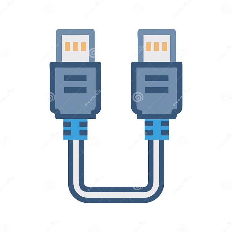 Dynamic Ethernet Cable Icon for Connectivity Stock Illustration ...