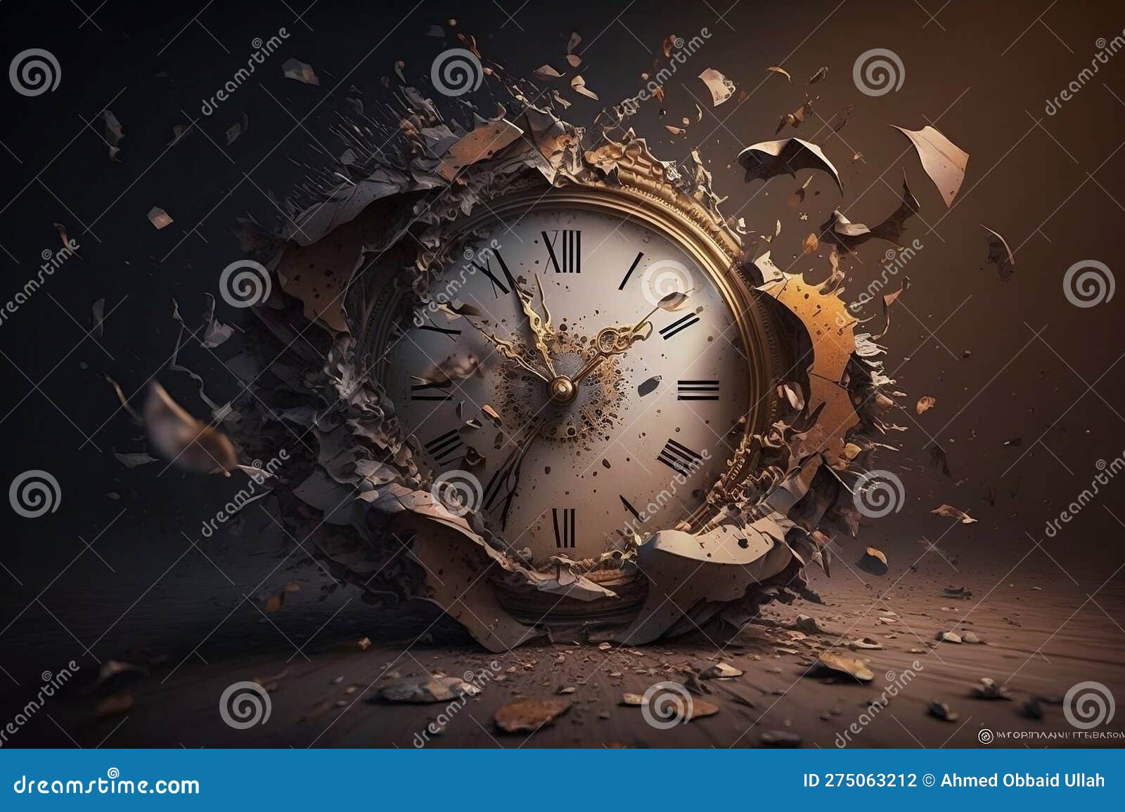 Dynamic and Evolving Time Concept with a Clock, Generative Ai Stock ...