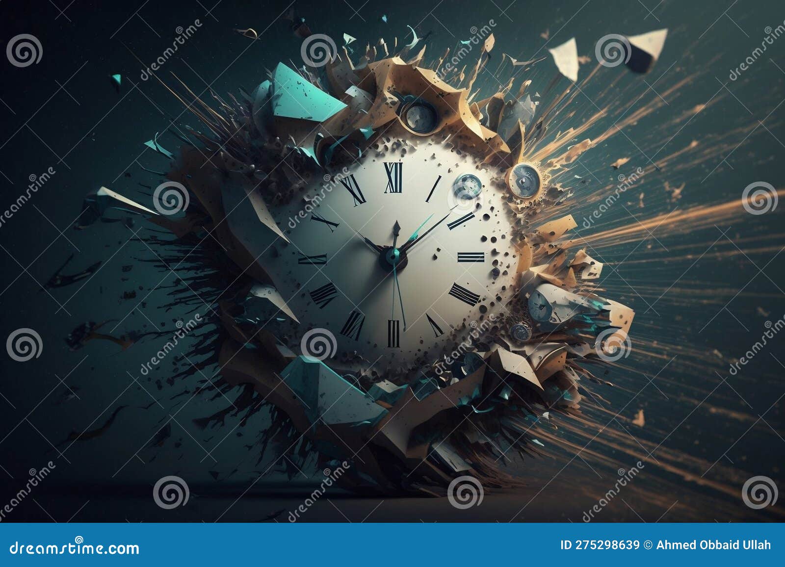Dynamic Evolving Time Concept Clock Generative Ai Stock Illustrations ...