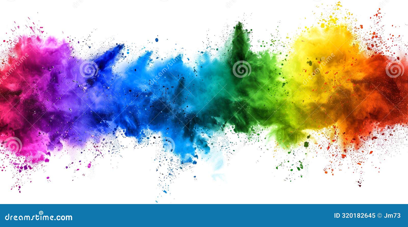 Dynamic Explosion Of Red Powder, Bright Color Splash Abstract ...