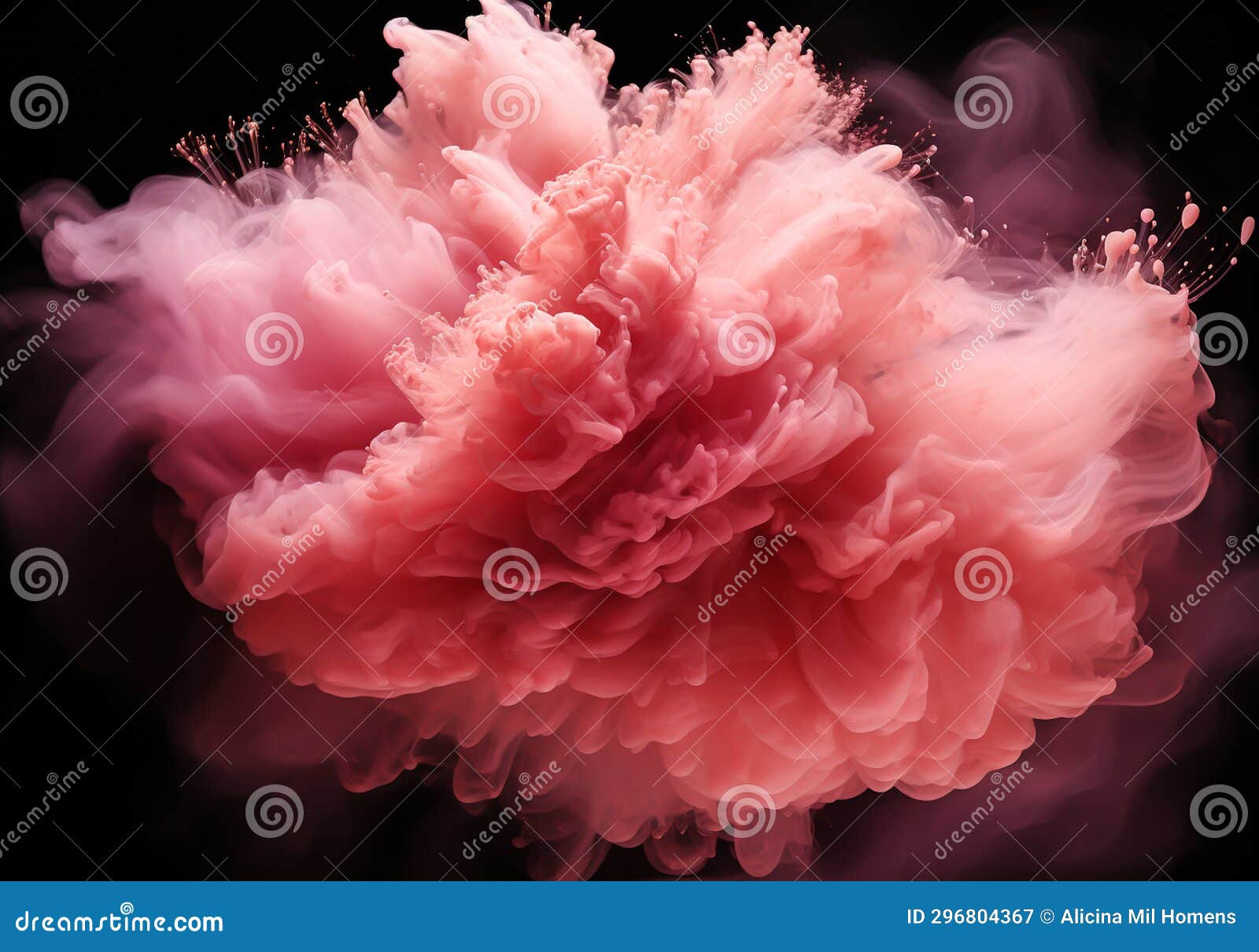 Dynamic Explosion of Colored Smoke. Design Concept Stock Illustration ...