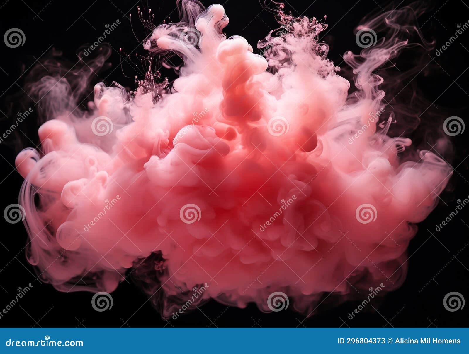 Dynamic Explosion of Colored Smoke. Design Concept Stock Illustration ...